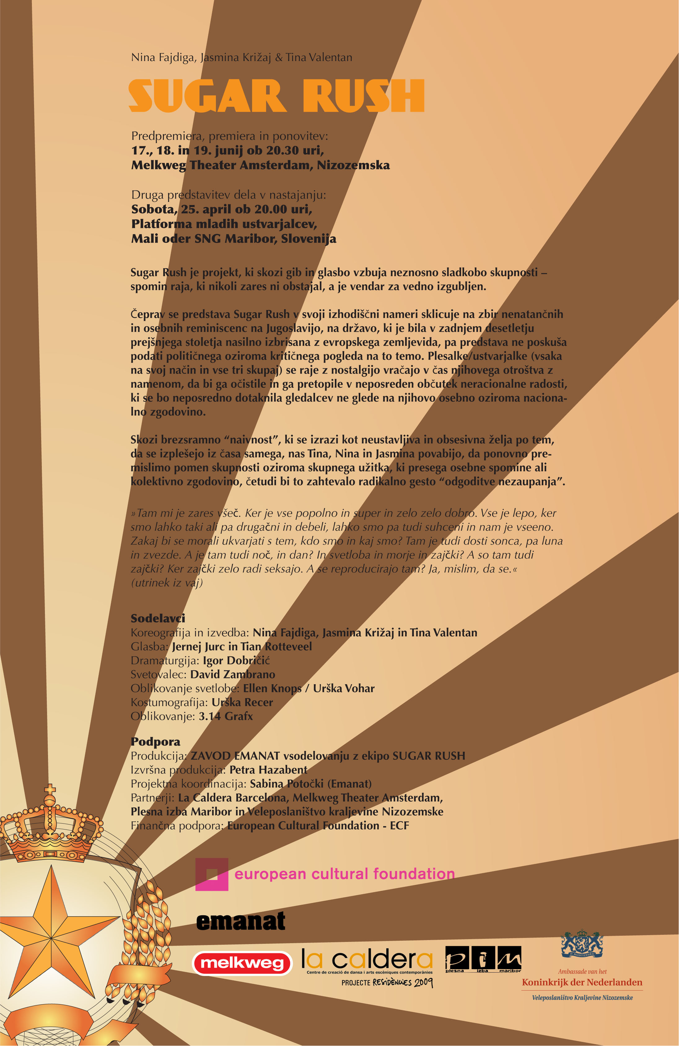 Nina Fajdiga, Jasmina Križaj & Tina Valentan: Sugar Rush - emanat